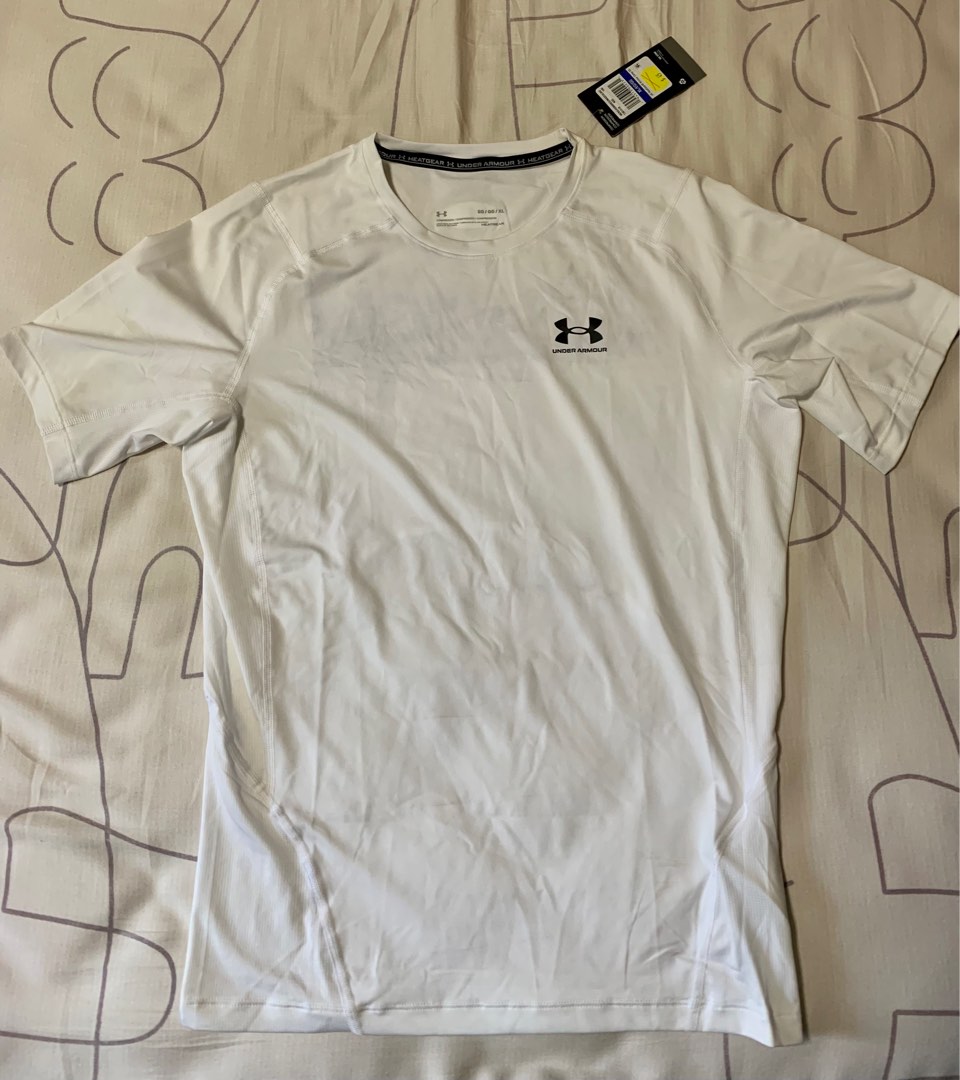 Under Armour - White Compression Shirt, Men's Fashion, Activewear on ...