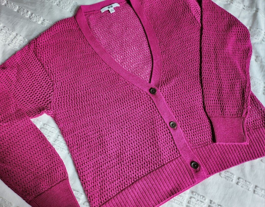 Uniqlo Mesh Cardigan, Women's Fashion, Coats, Jackets and Outerwear on ...