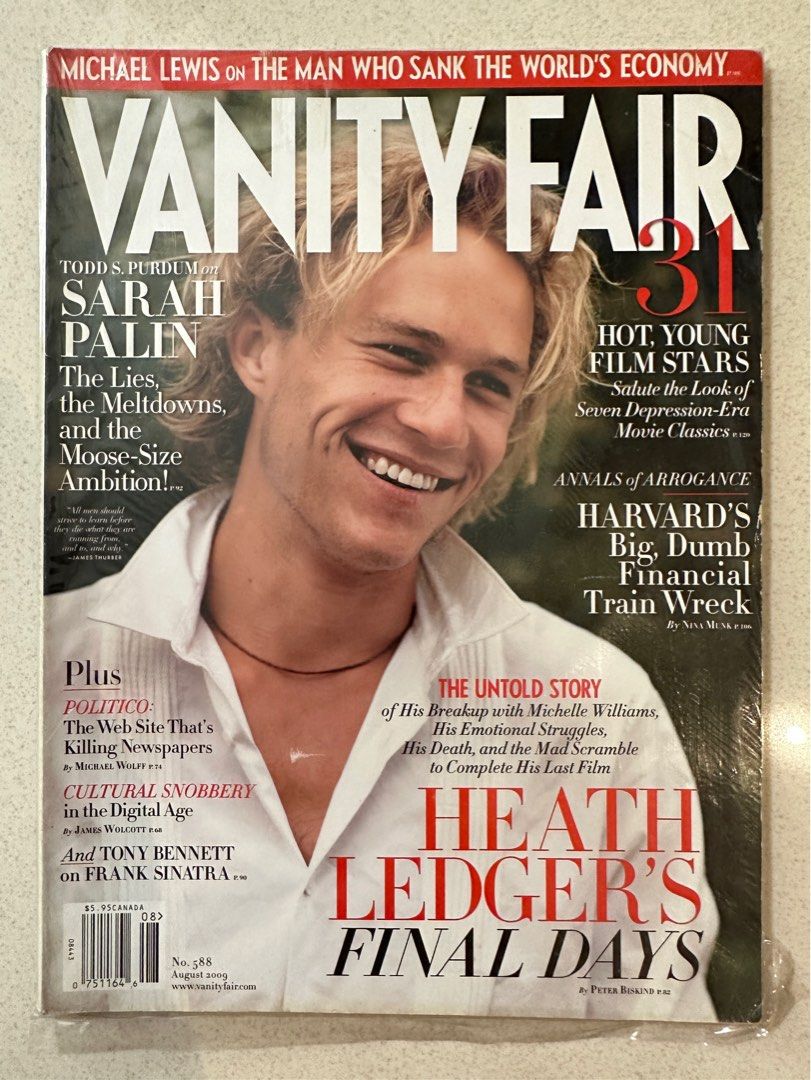 Vanity Fair Magazine Heath Ledger, Hobbies & Toys, Books & Magazines ...