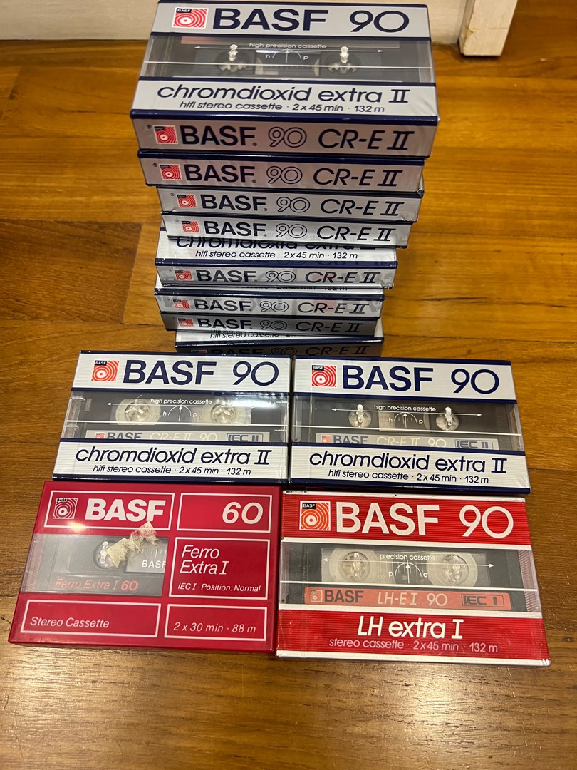 VINTAGE BASF CR-E II TYPE 2 CASSETTE TAPES 10 PIECES AND 2 extra free ...