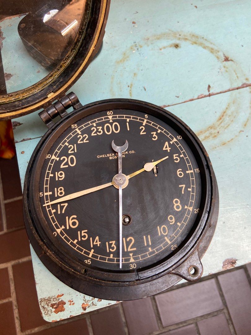 VINTAGE CHELSEA U.S.NAVY MILITARY SHIPS CLOCK, Hobbies & Toys ...