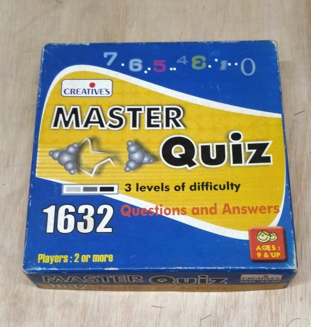 Vintage Master Quiz, Hobbies & Toys, Collectibles & Memorabilia, Vintage Collectibles on Carousell
