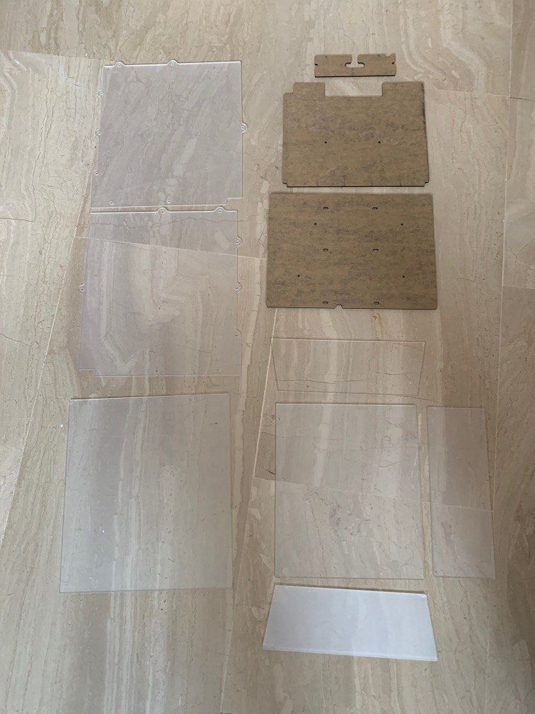 Voron v0.1 acrylic panels enclosure clear gloss black partial set ...