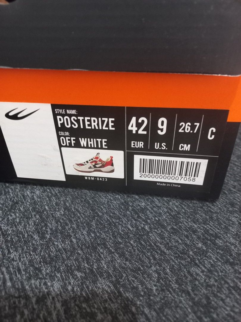 World Balance Posterize Sneakers Rubber Shoes with Box, Men's Fashion ...