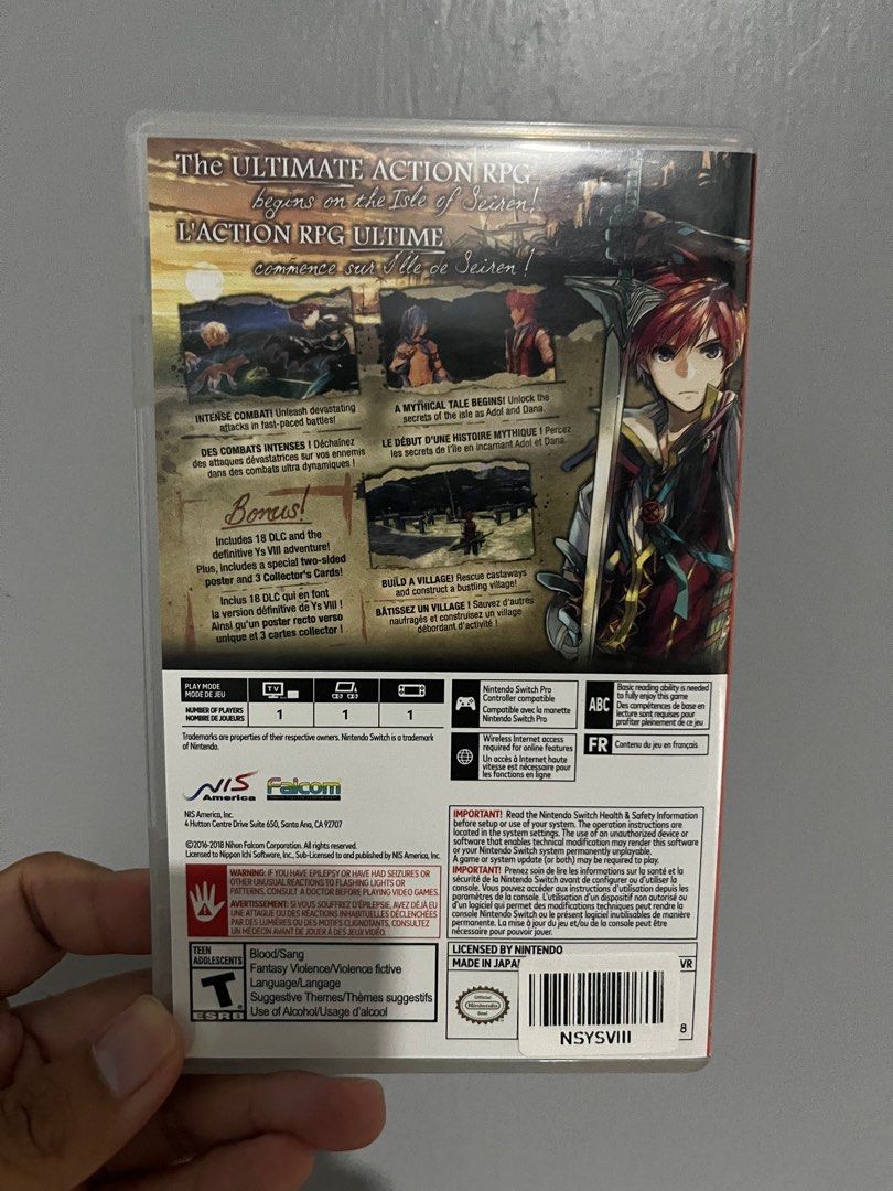 Ys viii / Ys8 Lacrimosa of Dana, Video Gaming, Video Games, Nintendo on ...