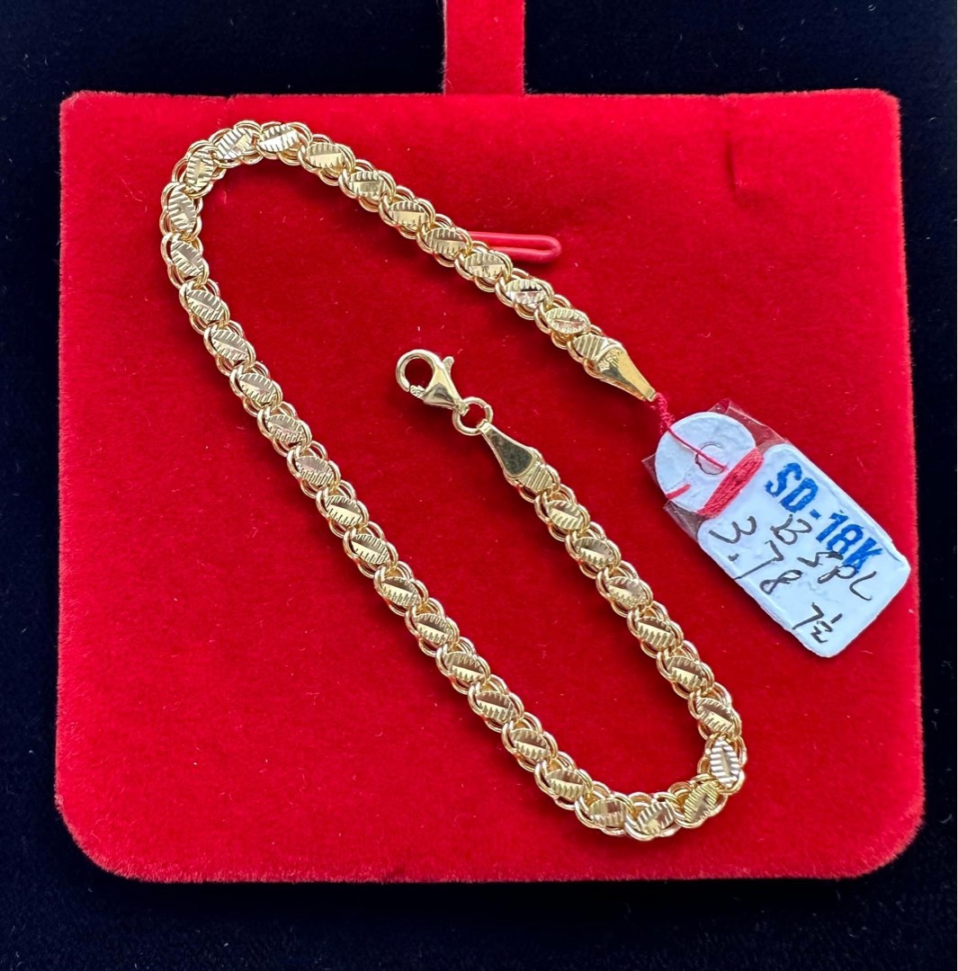 18K Saudi Gold Damascus bracelet, Women's Fashion, Jewelry & Organizers ...