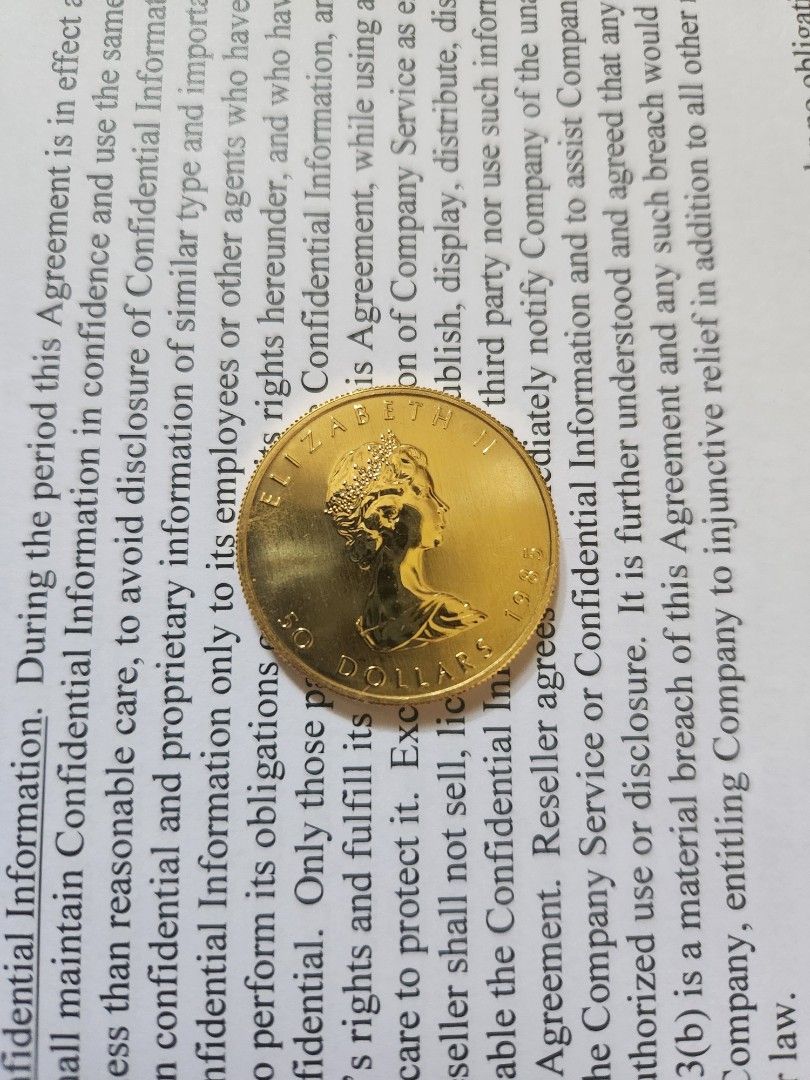 1985 Canada 1 Oz 999.9 Gold Maple Coin, Hobbies & Toys, Memorabilia ...