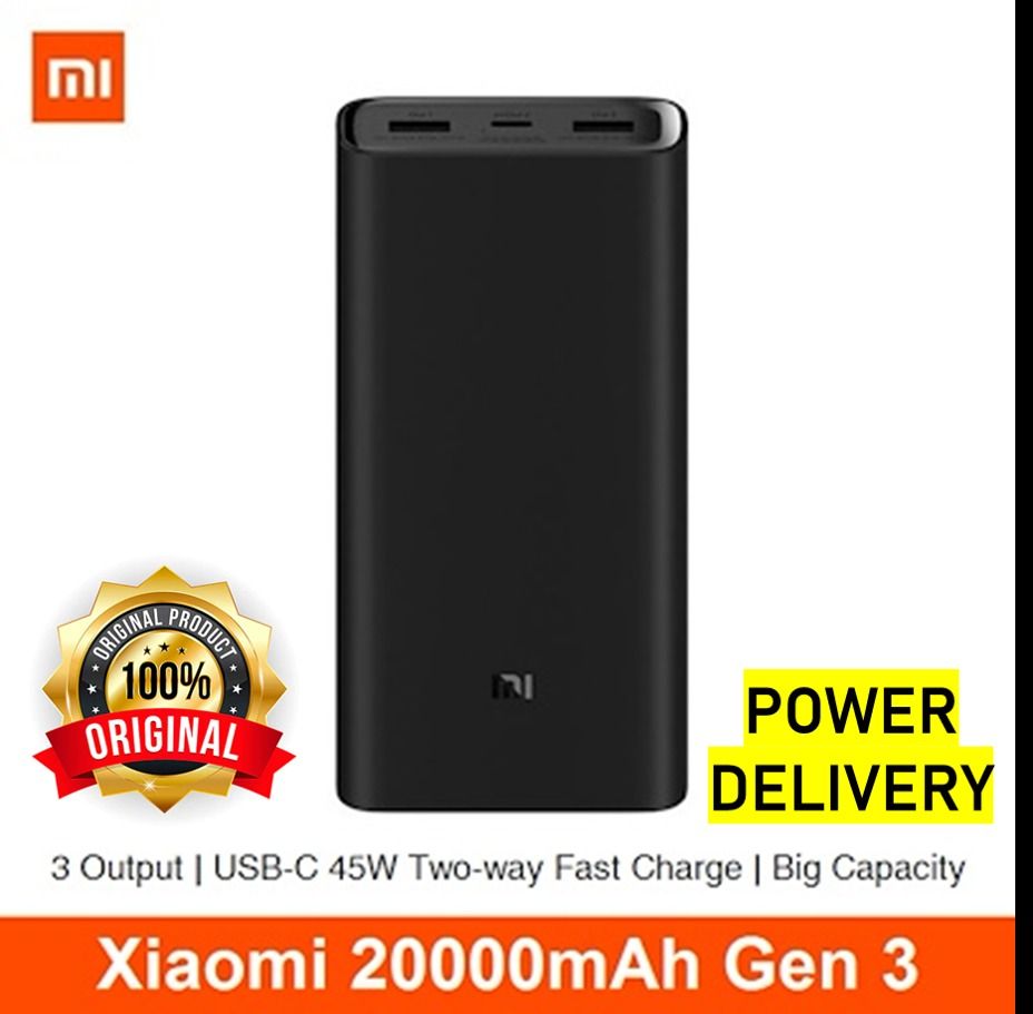 20000mAh Xiaomi Powerbank Gen 3 / Xiaomi Powerbank, Mobile Phones ...