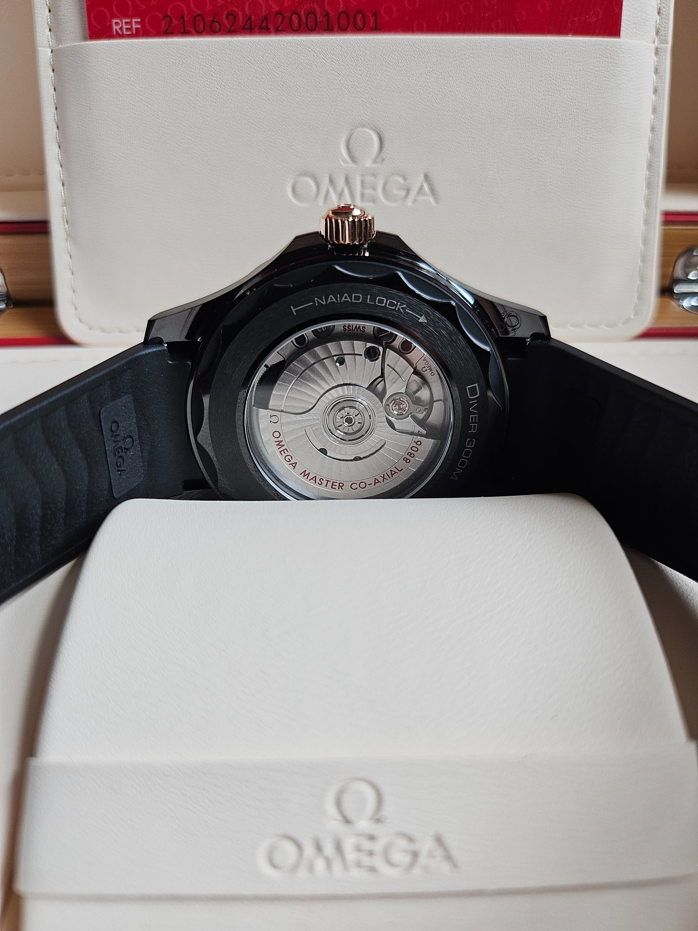 2023 Omega Seamaster Diver 300M Black Ceramic Sedna Gold Full Set ...