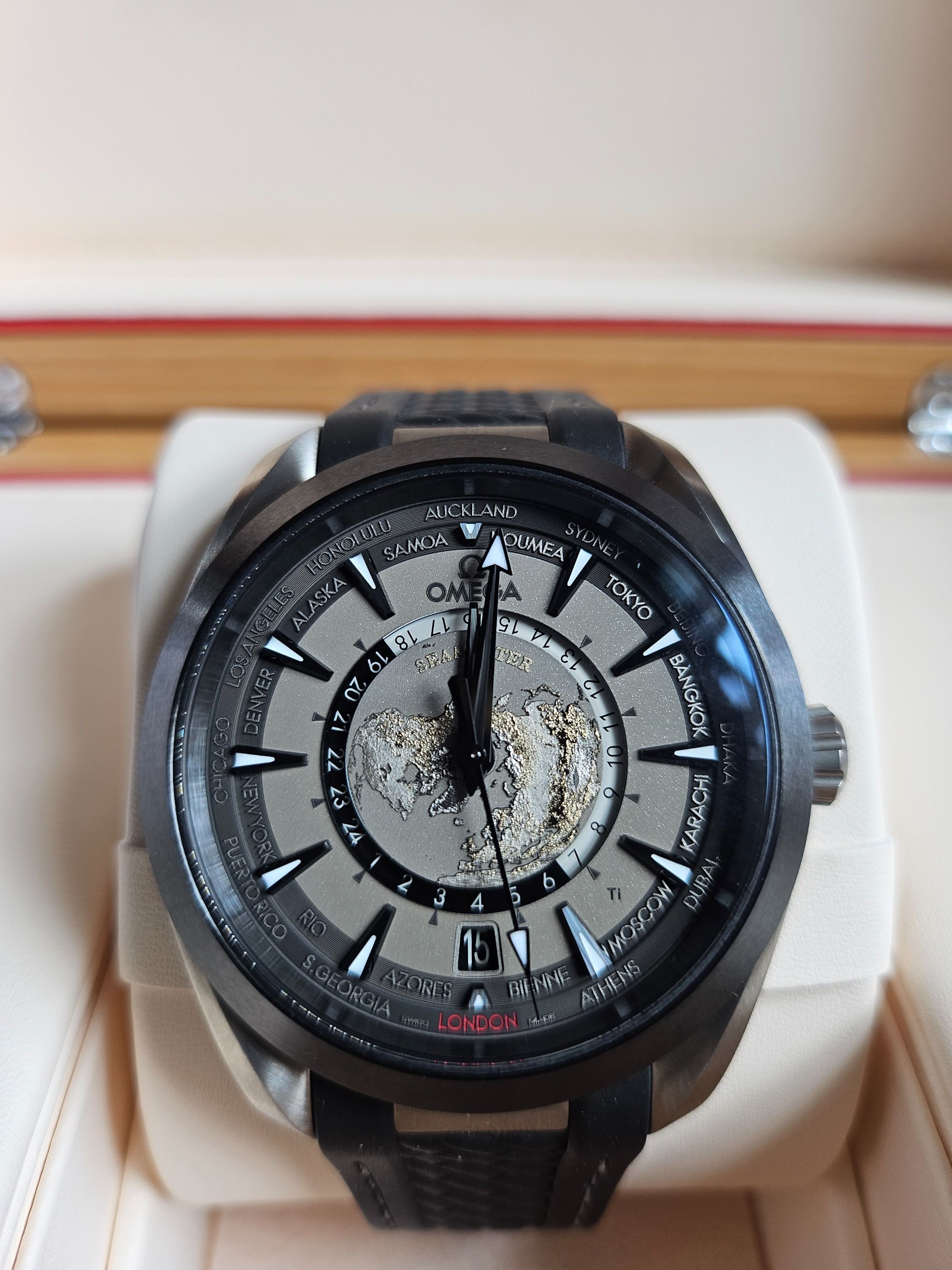 2023 Omega Worldtimer Titanium Full Set, Luxury, Watches on Carousell