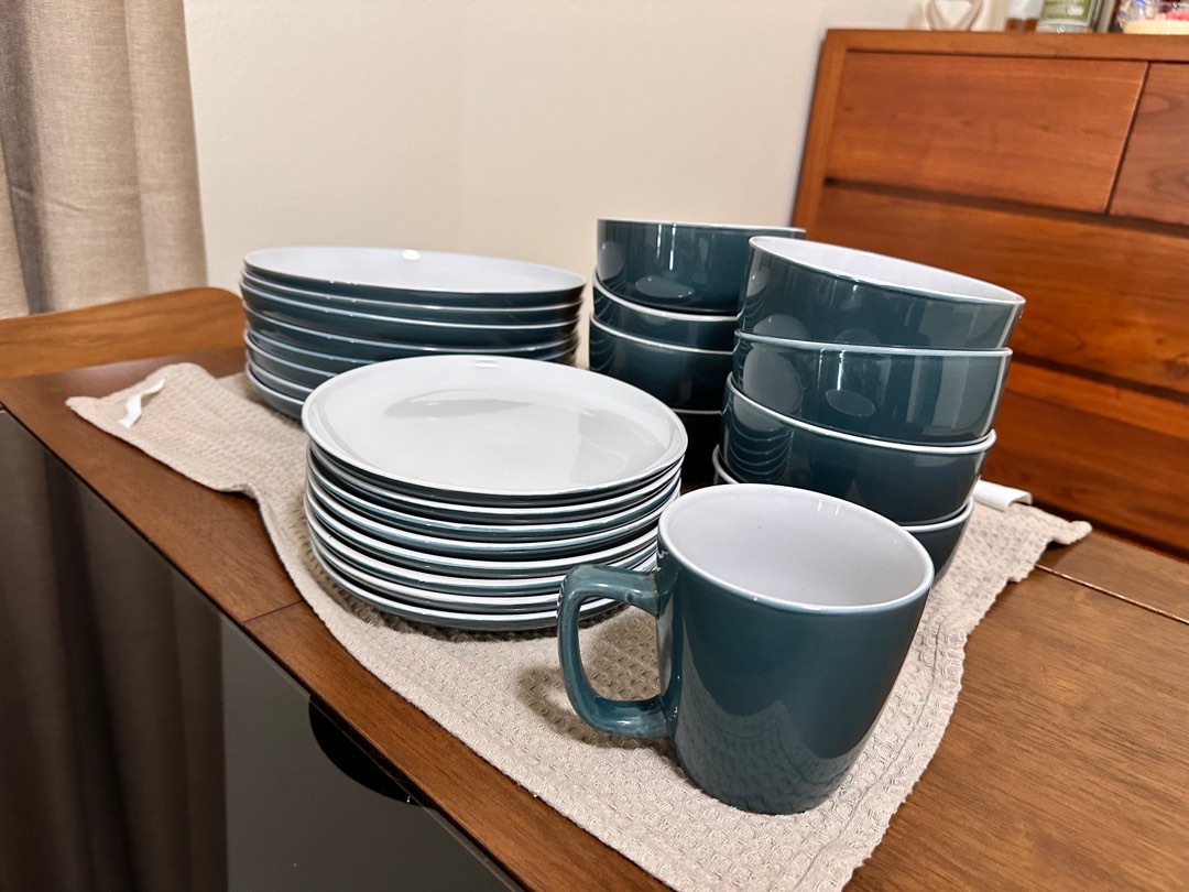 32 pc Dinner Set (Premium Stoneware) - As good as new, Furniture & Home ...