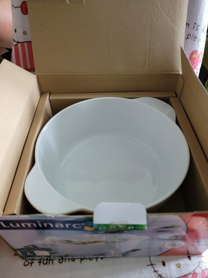 ( MADE IN FRANCE ) Luminarc vitroflam white cookware 24cm 3.5L ...