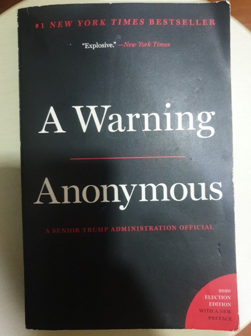 A Warning: Anonymous, Hobbies & Toys, Books & Magazines, Fiction & Non ...