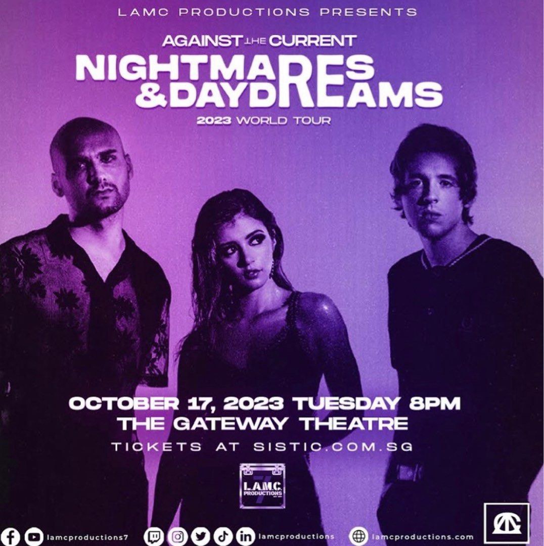 Against The Current Nightmares & Daydreams Tour Circle Ticket, Tickets ...