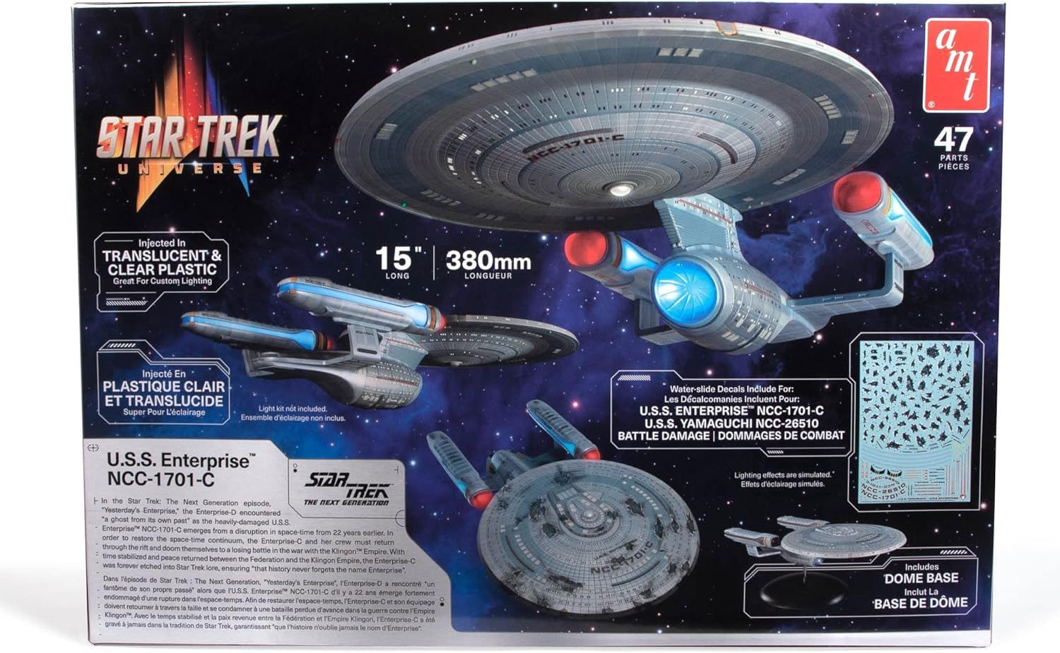 AMT Star Trek U.S.S. Enterprise NCC-1701-C 1:1400 Scale Model Kit ...