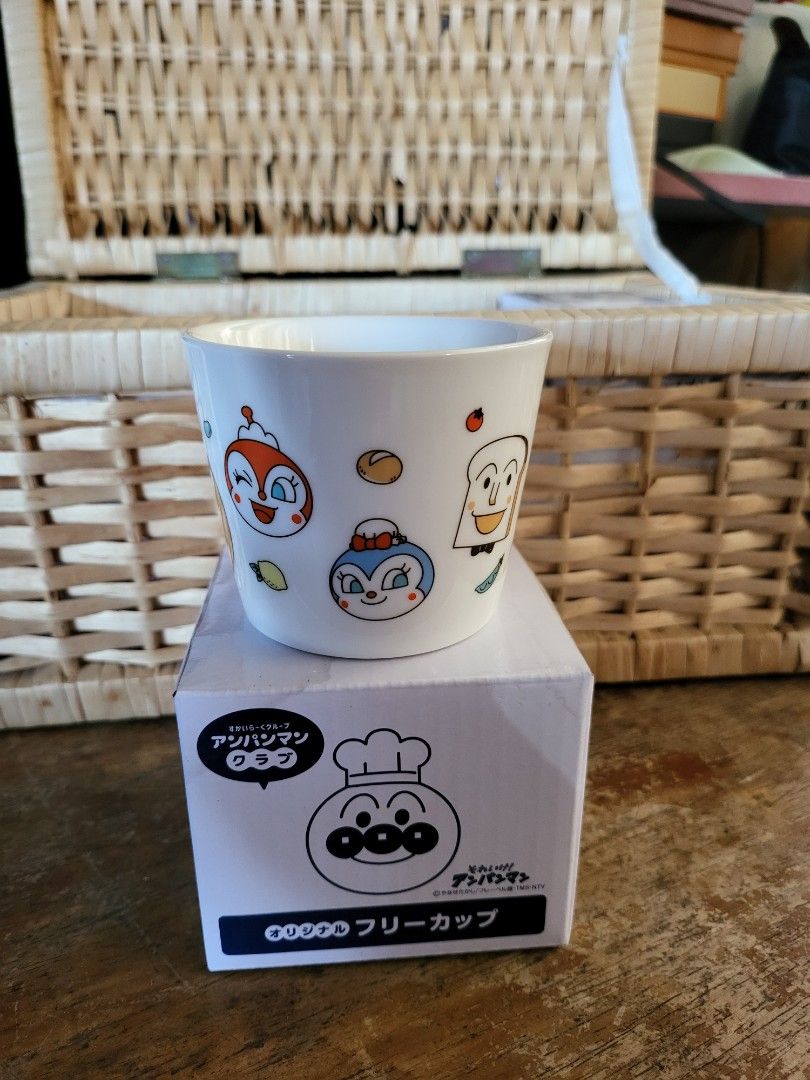 Anpan man plate and cup set, Furniture & Home Living, Kitchenware ...