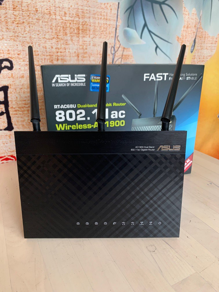 ASUS RT-AC68U Dual-band Gigabit Router AC-1900, Computers & Tech, Parts ...