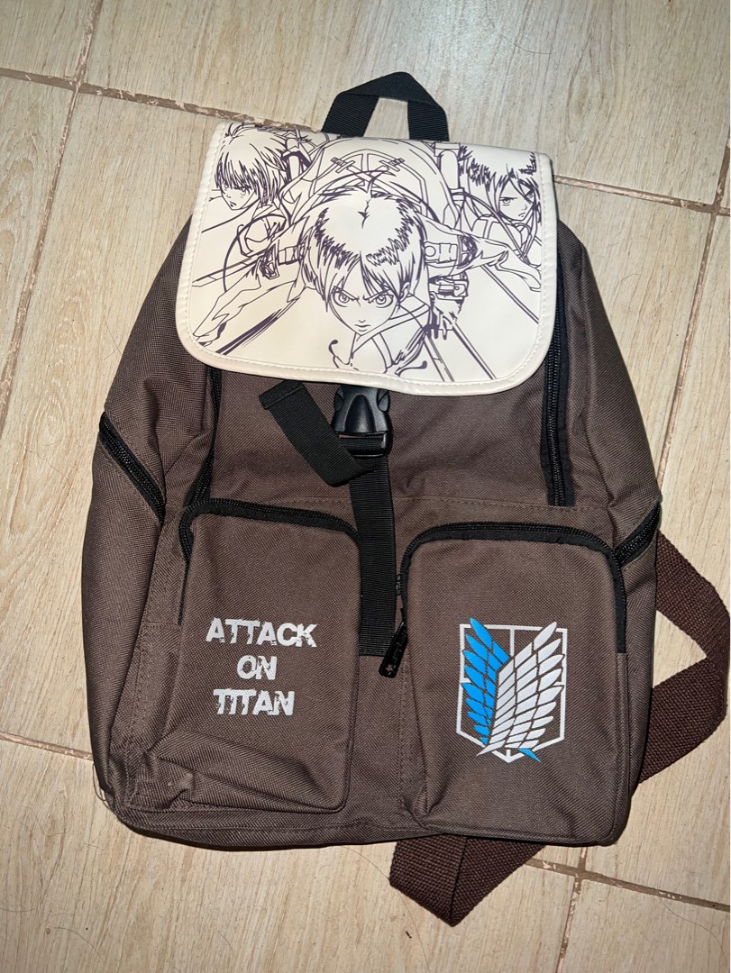 Attack on Titan Backpack, Women's Fashion, Bags & Wallets, Backpacks on ...