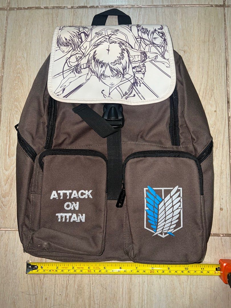Attack on Titan Backpack, Women's Fashion, Bags & Wallets, Backpacks on ...