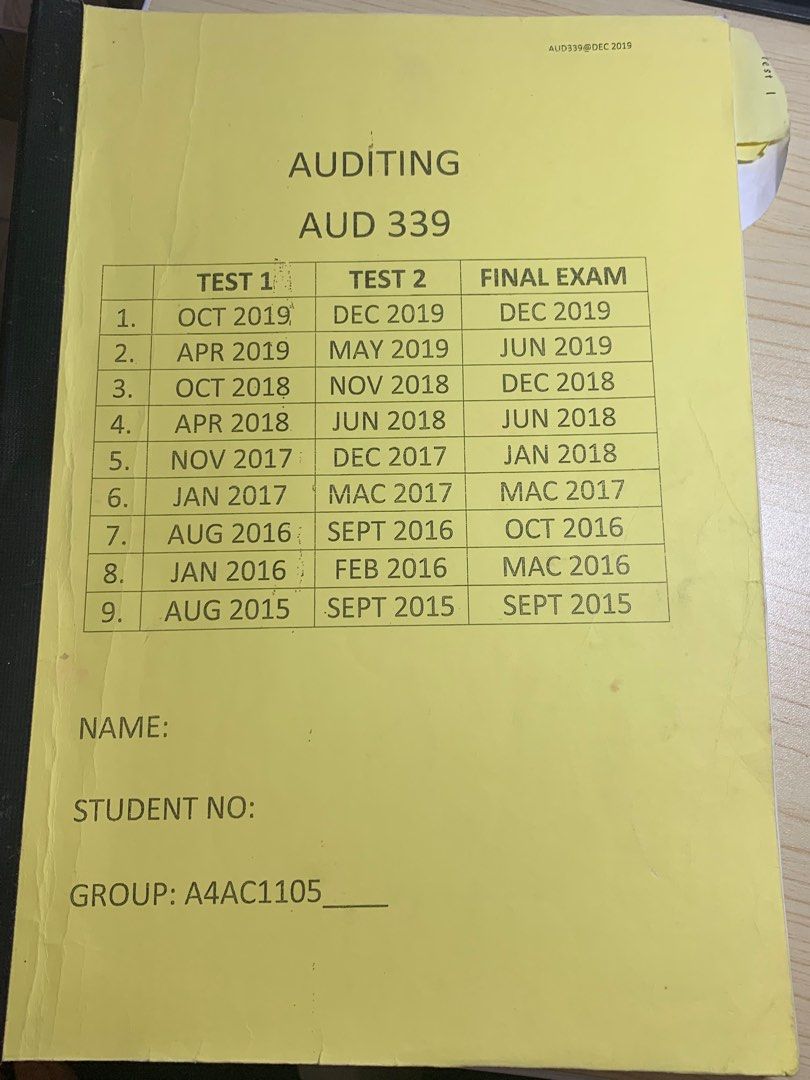 AUD339 Past year notes AC110 UiTM , Hobbies & Toys, Books & Magazines ...