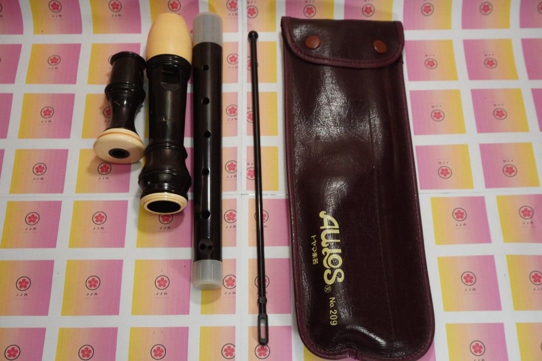 AULOS No 209 -E Treble Brown Recorder With Case Made In Japan, Hobbies ...