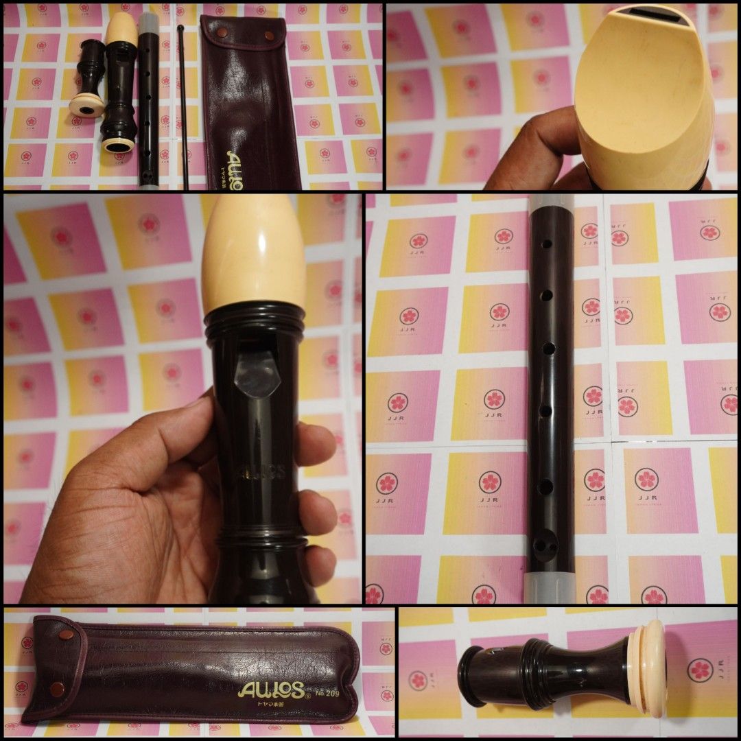 AULOS No 209 -E Treble Brown Recorder With Case Made In Japan, Hobbies ...