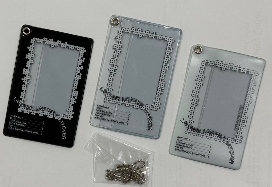 Authentic LAYOVER POB Transparent PVC Holders x3 + PC Size L Shape ...