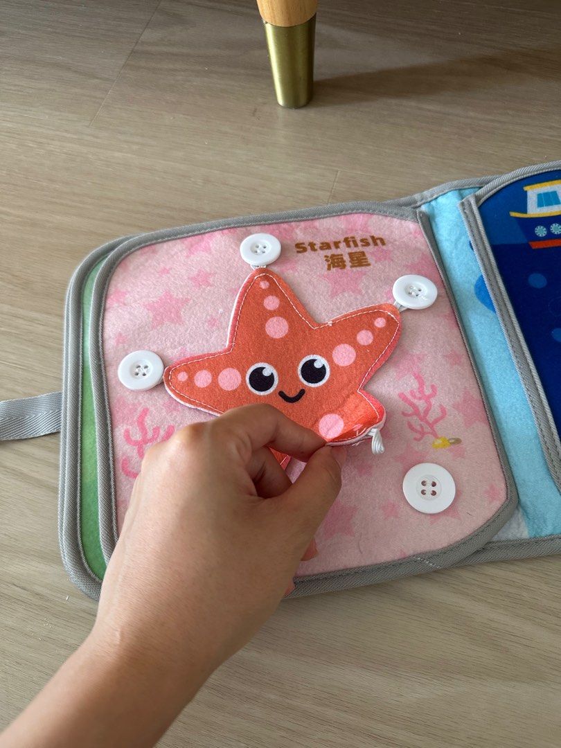 Baby cloth activity book busy book quiet book travel toy - ocean ...