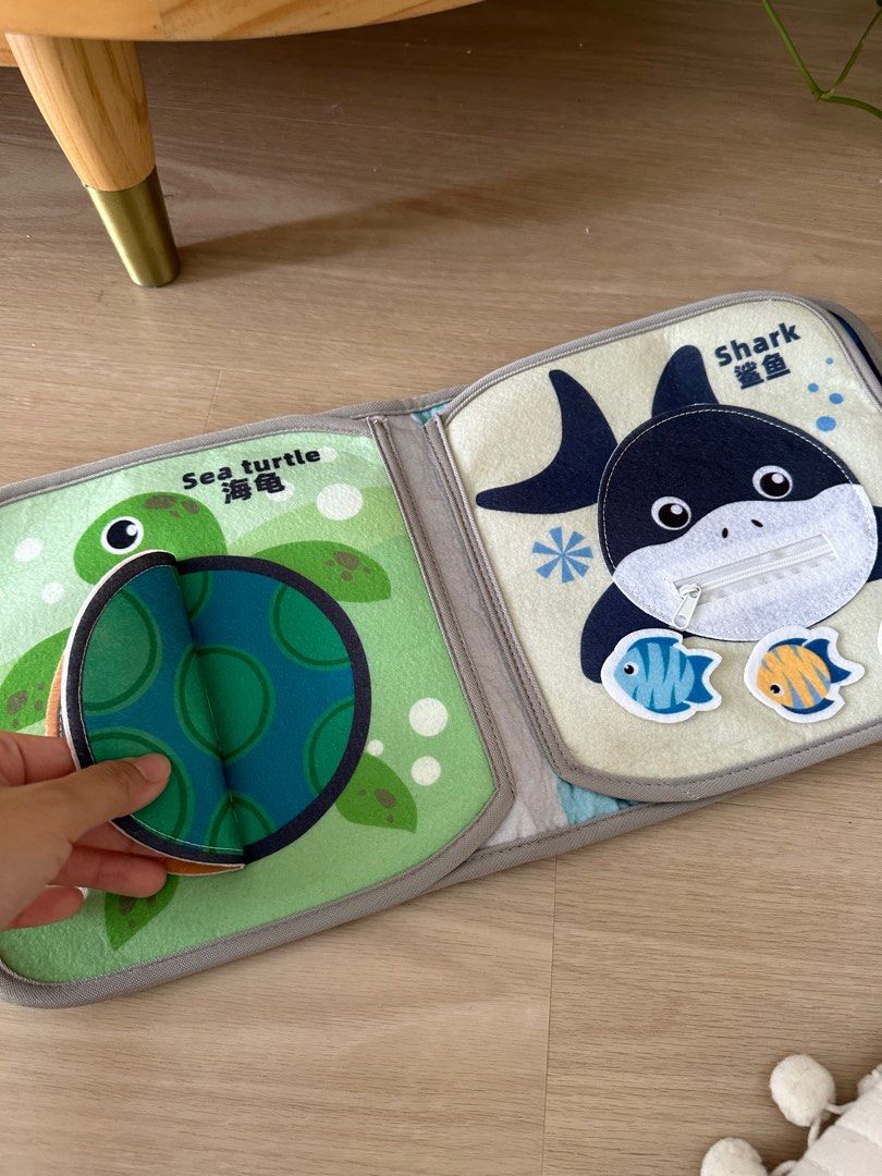 Baby cloth activity book busy book quiet book travel toy - ocean ...