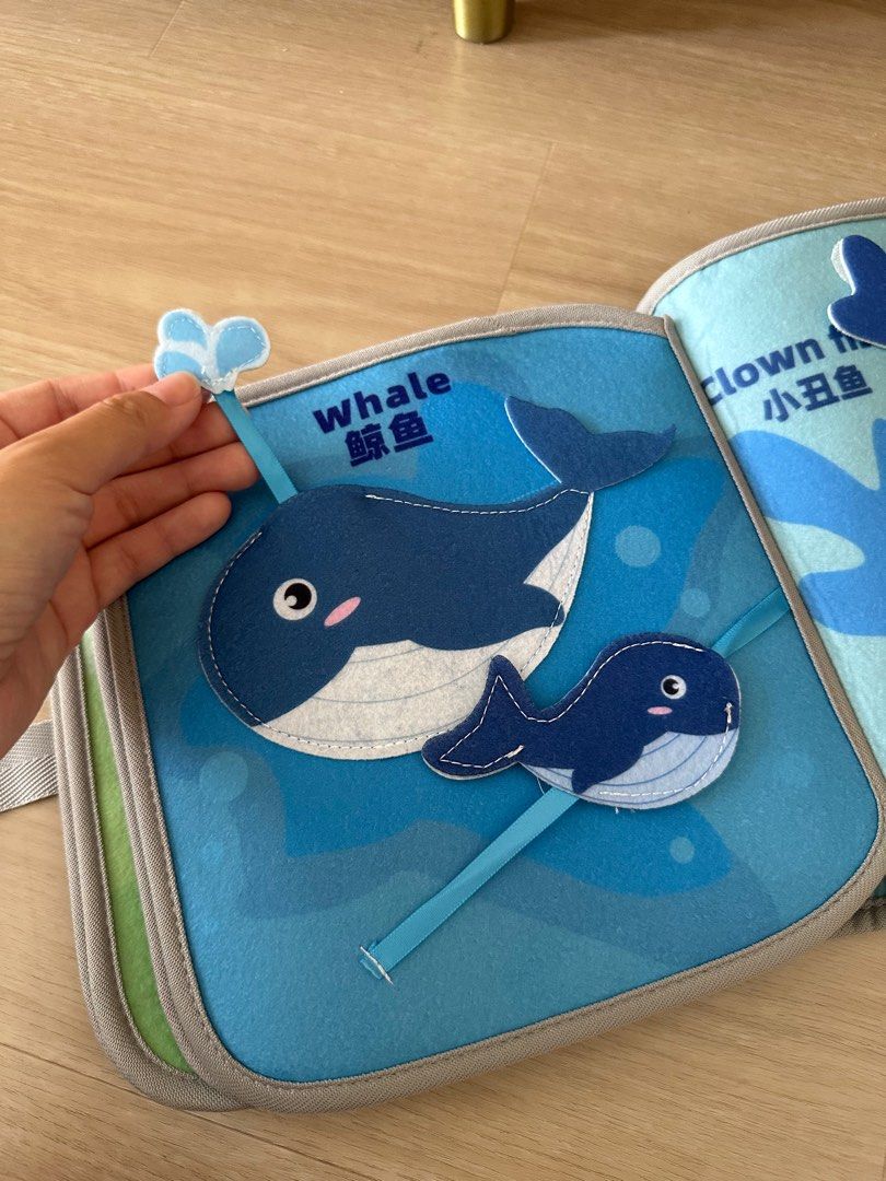 Baby cloth activity book busy book quiet book travel toy - ocean ...