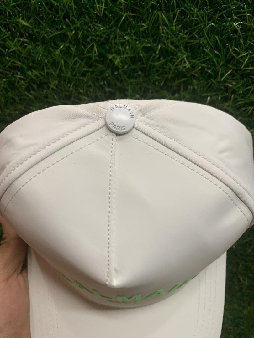 Balmain Paris Velcro Srap Cap White, Men's Fashion, Watches ...