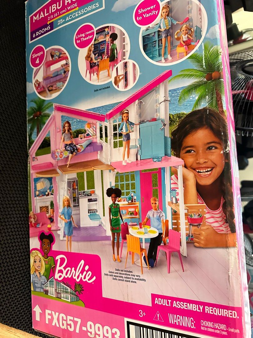 Barbie Malibu House and 3 in 1 camper with free helicopter, Hobbies ...