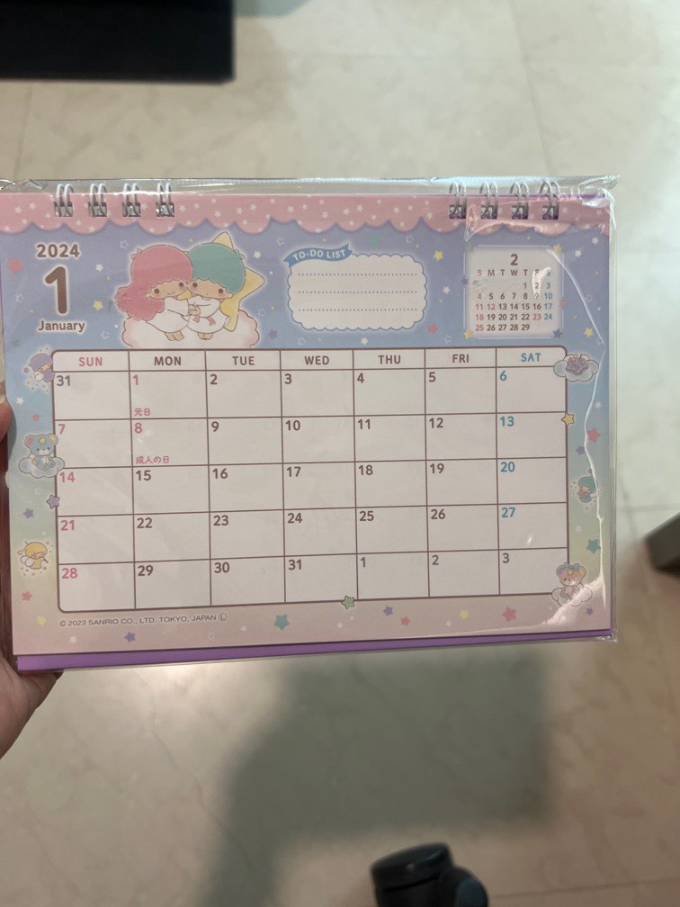 BN authentic sanrio little twin stars calendar 2024, Hobbies & Toys ...