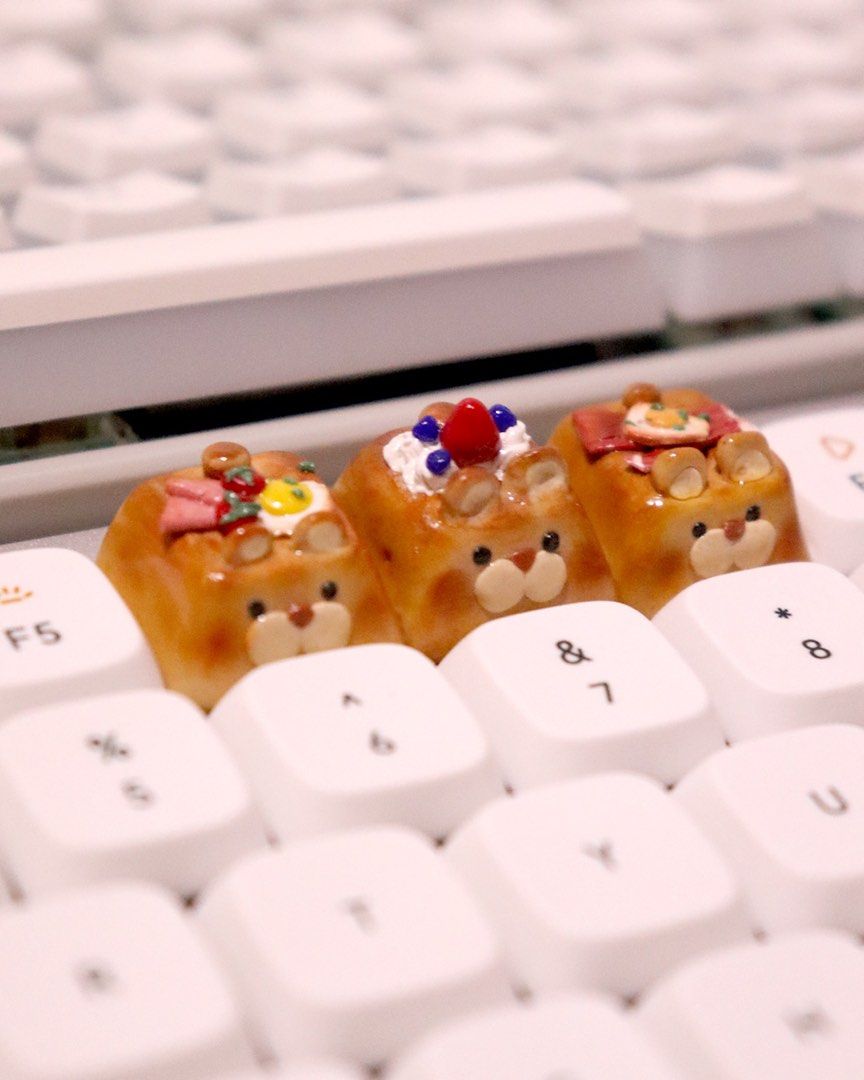 Bear Toast Keycap, Computers & Tech, Parts & Accessories, Computer ...