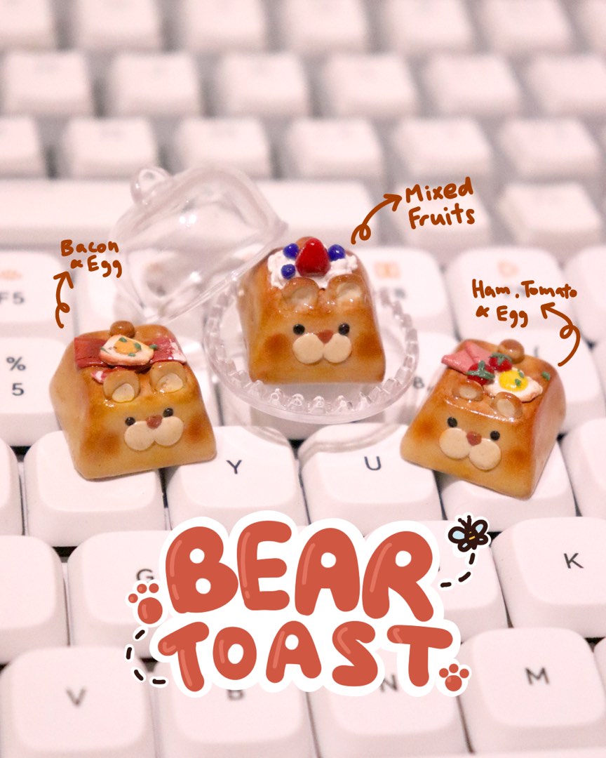 Bear Toast Keycap, Computers & Tech, Parts & Accessories, Computer ...