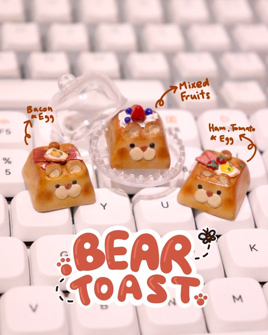 Bear Toast Keycap, Computers & Tech, Parts & Accessories, Computer ...