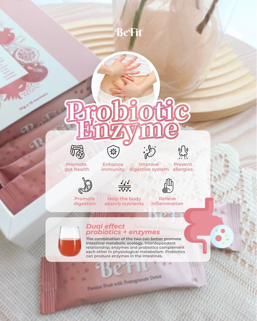 Befit Probiotics Enzyme Detox, Health & Nutrition, Health Supplements ...