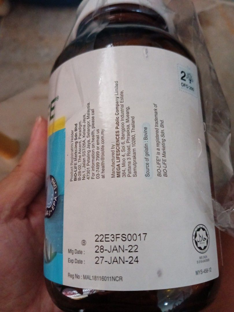 Biolife fish oil 1000mg, Health & Nutrition, Health Supplements ...