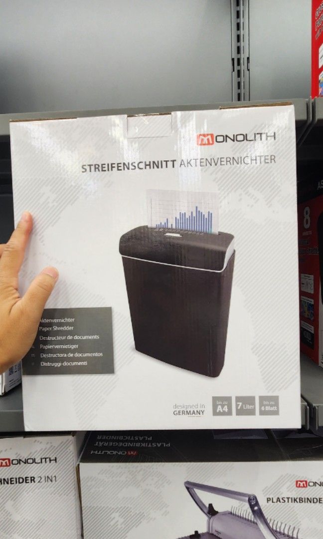 BNIB Monolith MA 501-17B Paper Shredder (Strip Cut), Computers & Tech ...