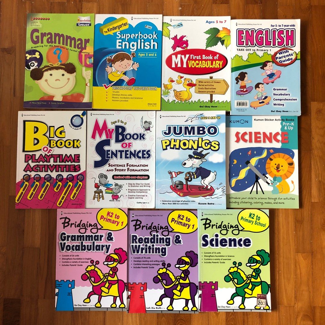 Brand new English Math and Science workbooks phonics activity books ...