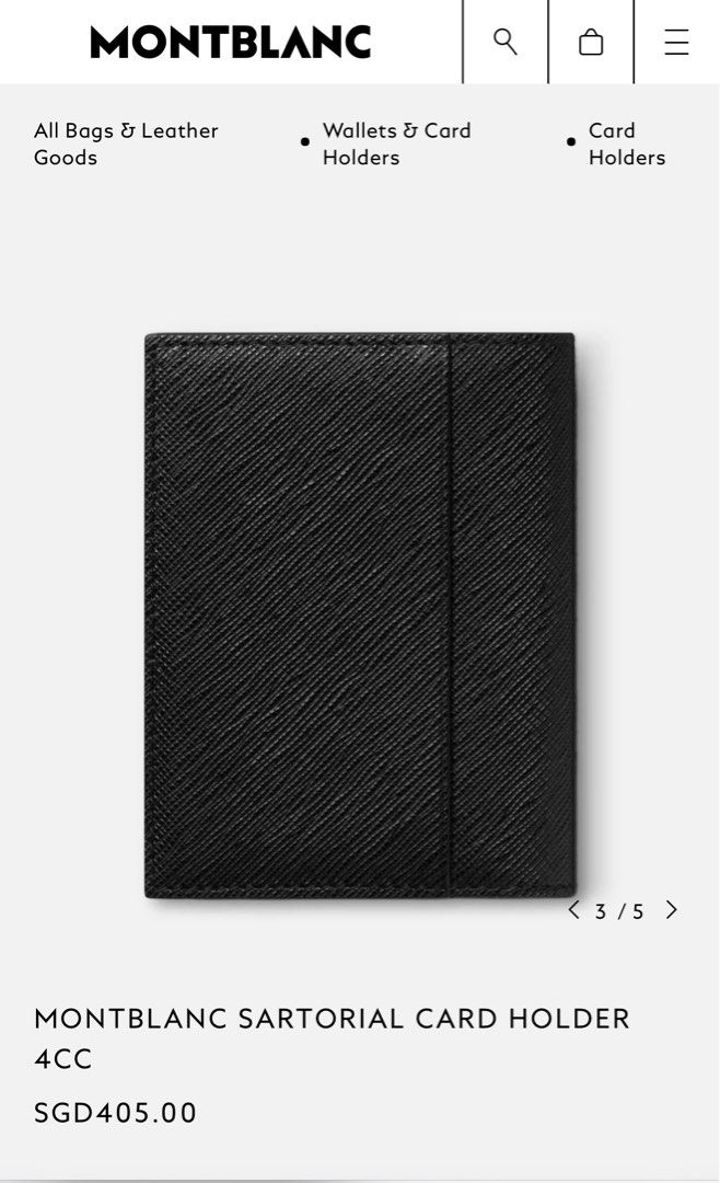 Brand New Mont Blanc sartorial Card Holder, Men's Fashion, Watches ...
