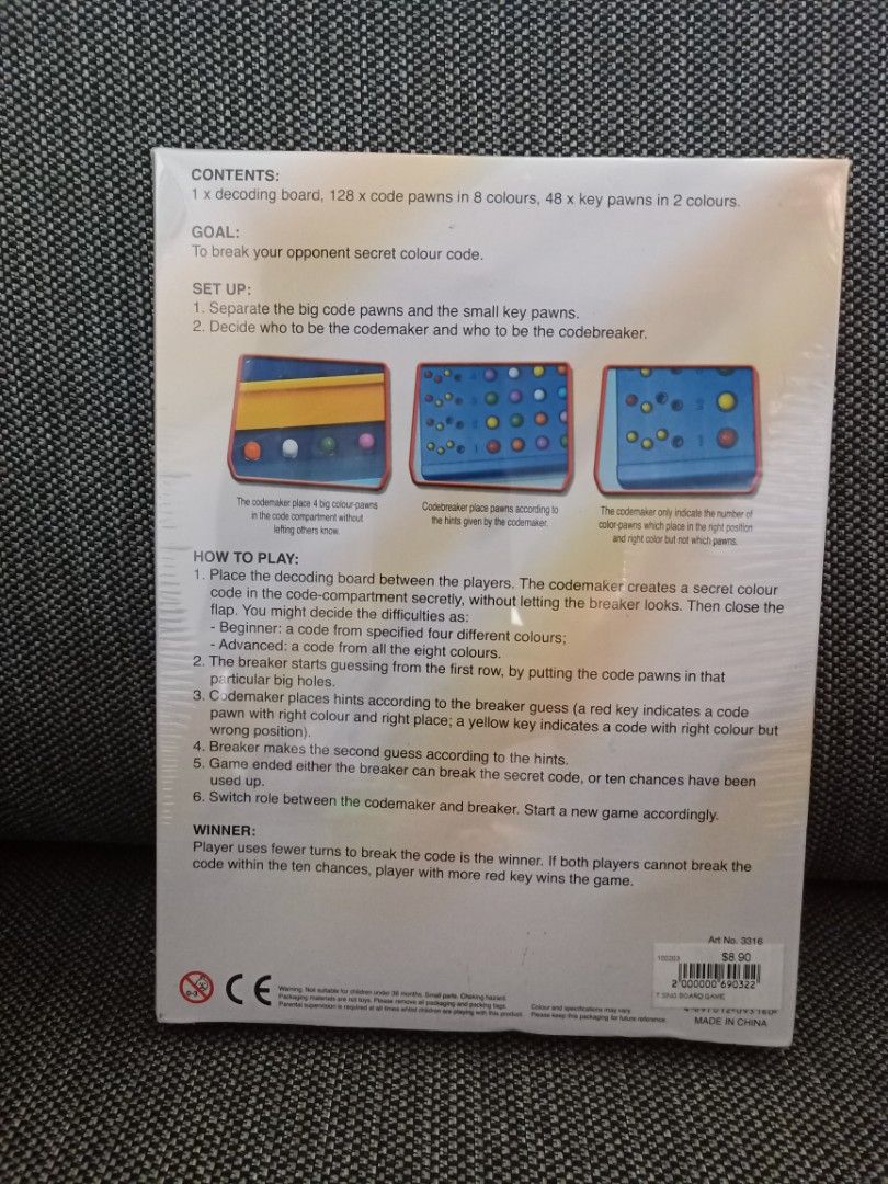 Brand new Secret code game similar to mastermind, Hobbies & Toys, Toys ...