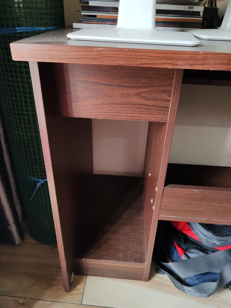 Brown computer table (6 units), Furniture & Home Living, Furniture ...