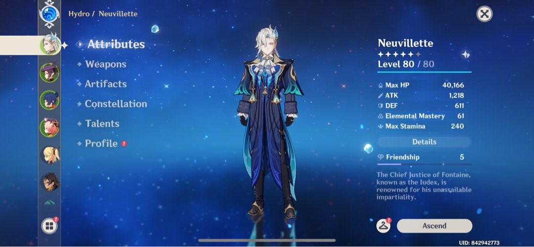 C6R1 Neuvillette Genshin Impact, Video Gaming, Gaming Accessories, Game ...