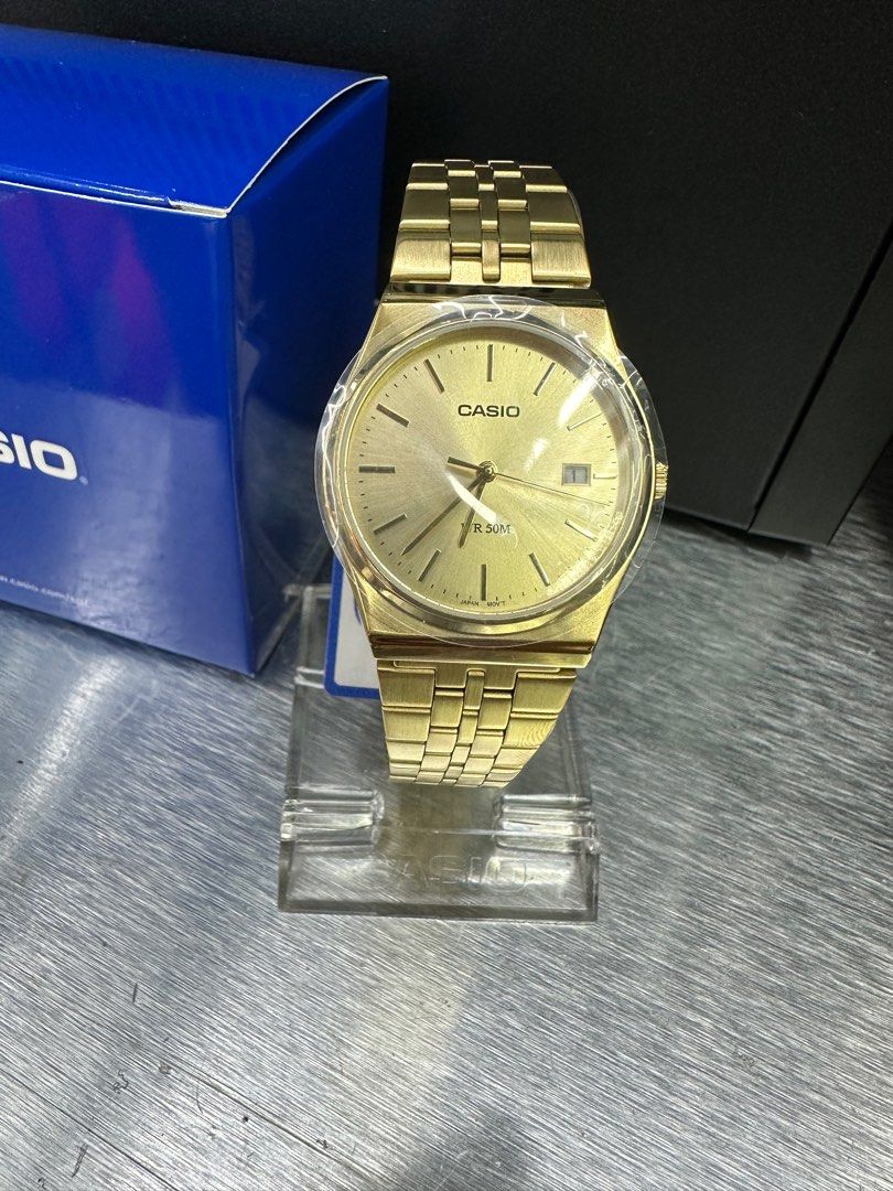 Casio Retro - Gold MTP B145D series, Luxury, Watches on Carousell