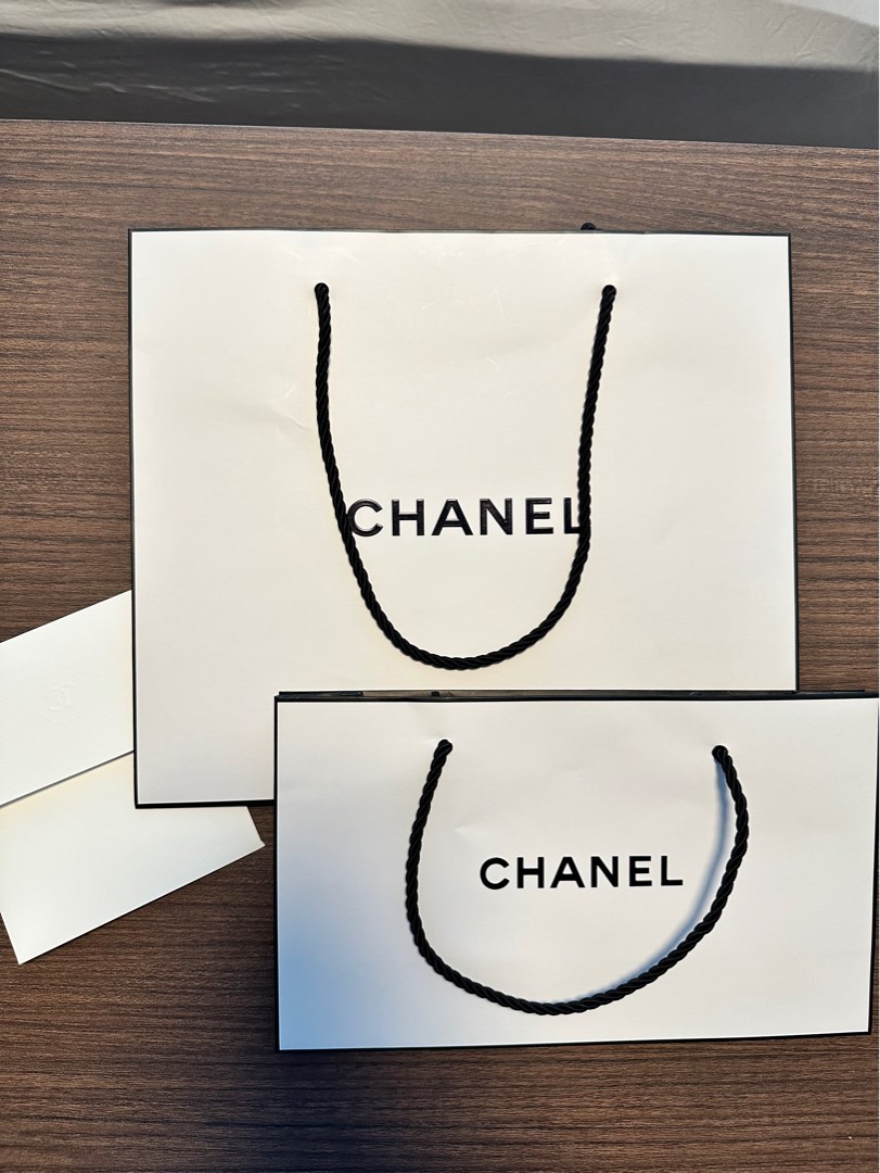 Chanel paper bags, Luxury, Accessories on Carousell