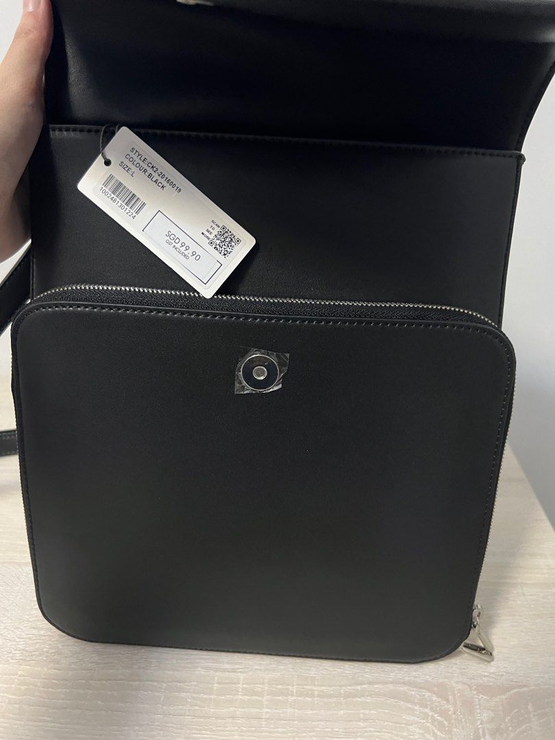 Charles and Keith front flap structured backpack, Women's Fashion, Bags ...