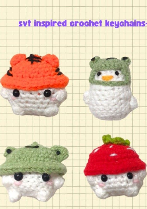 Crochet seventeen svt inspired keychains, Hobbies & Toys, Stationery ...