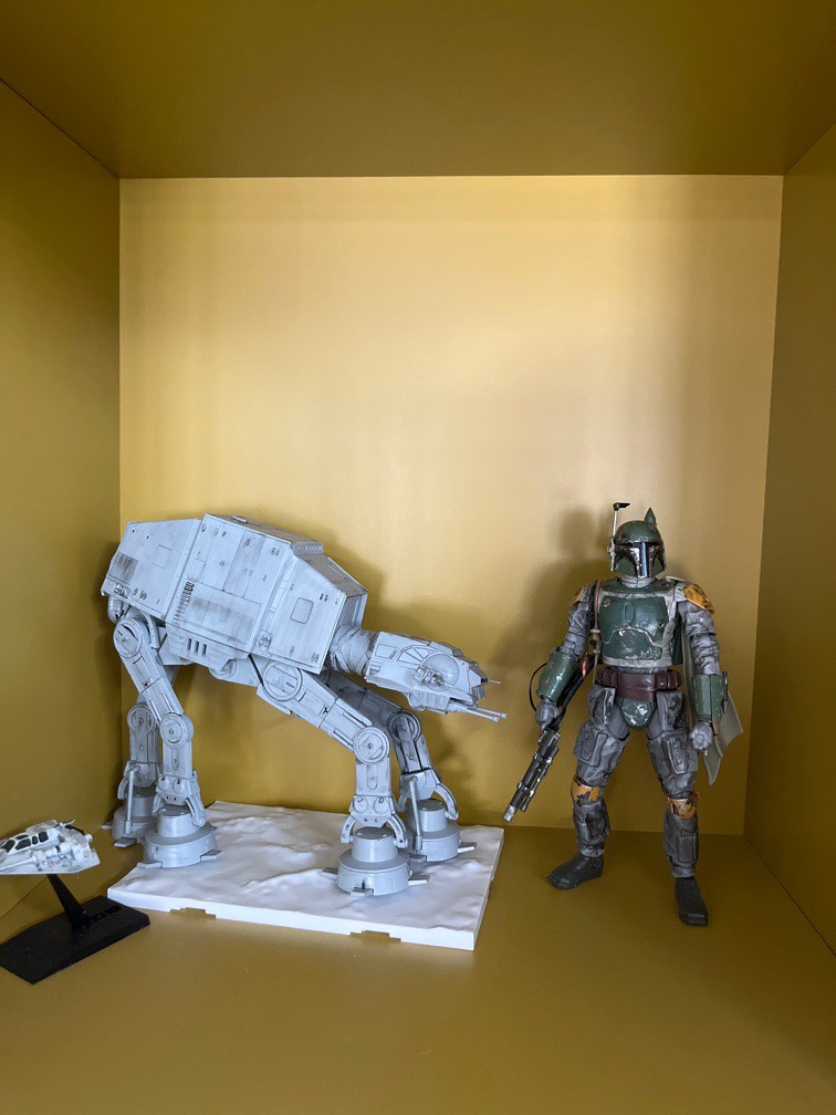 Custom painted AT AT and Bobafett Bandai Star Wars collections, Hobbies ...