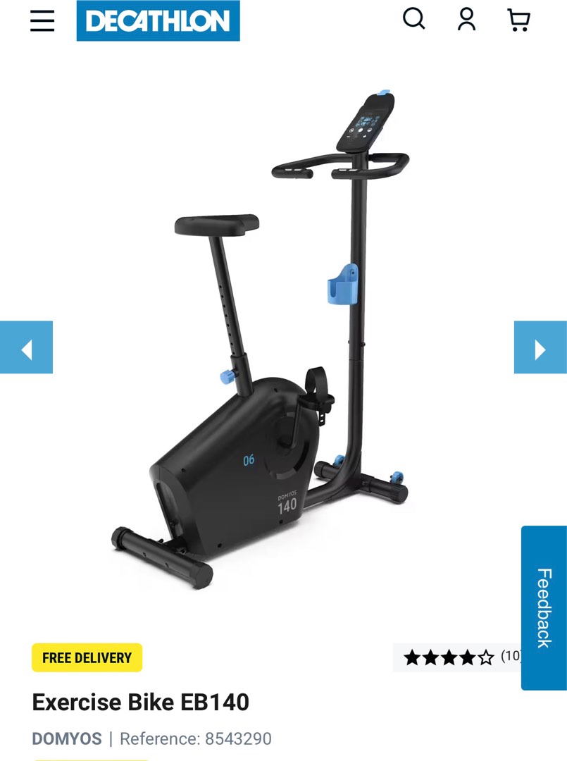 Decathlon Exercise Bike EB140, Sports Equipment, Exercise & Fitness ...